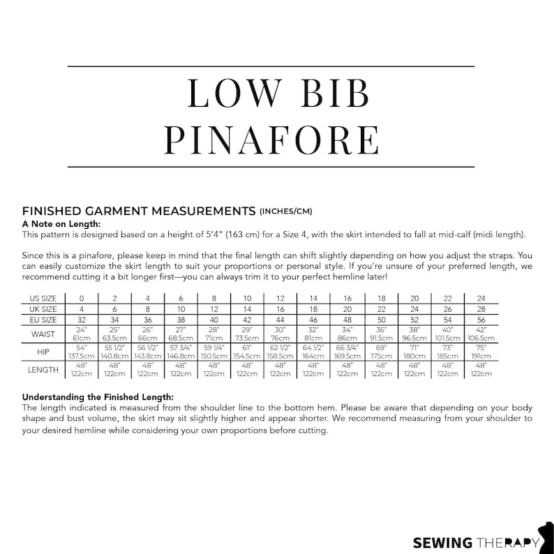 PDF Low Bib Pinafore Pattern - Sewing Therapy With a Step-by-step ...