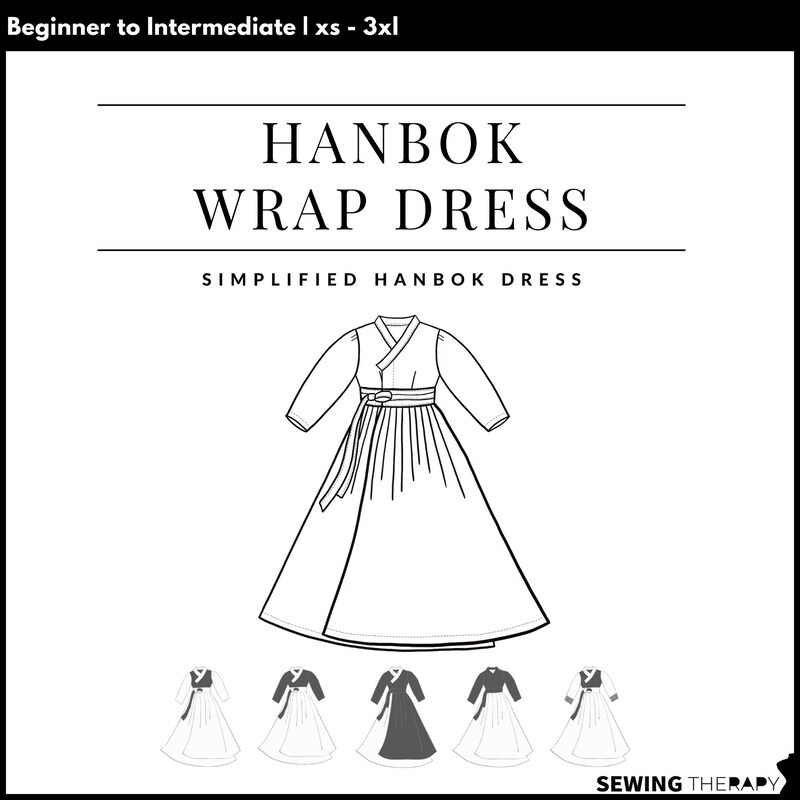 Modern Hanbok Wrap Dress - Etsy UK