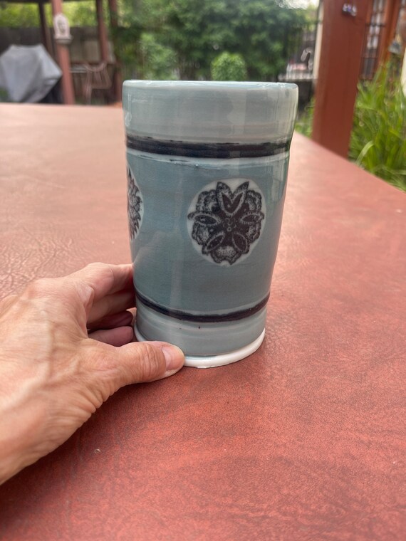 Ceramic Vase With 4 Mandalas - Etsy