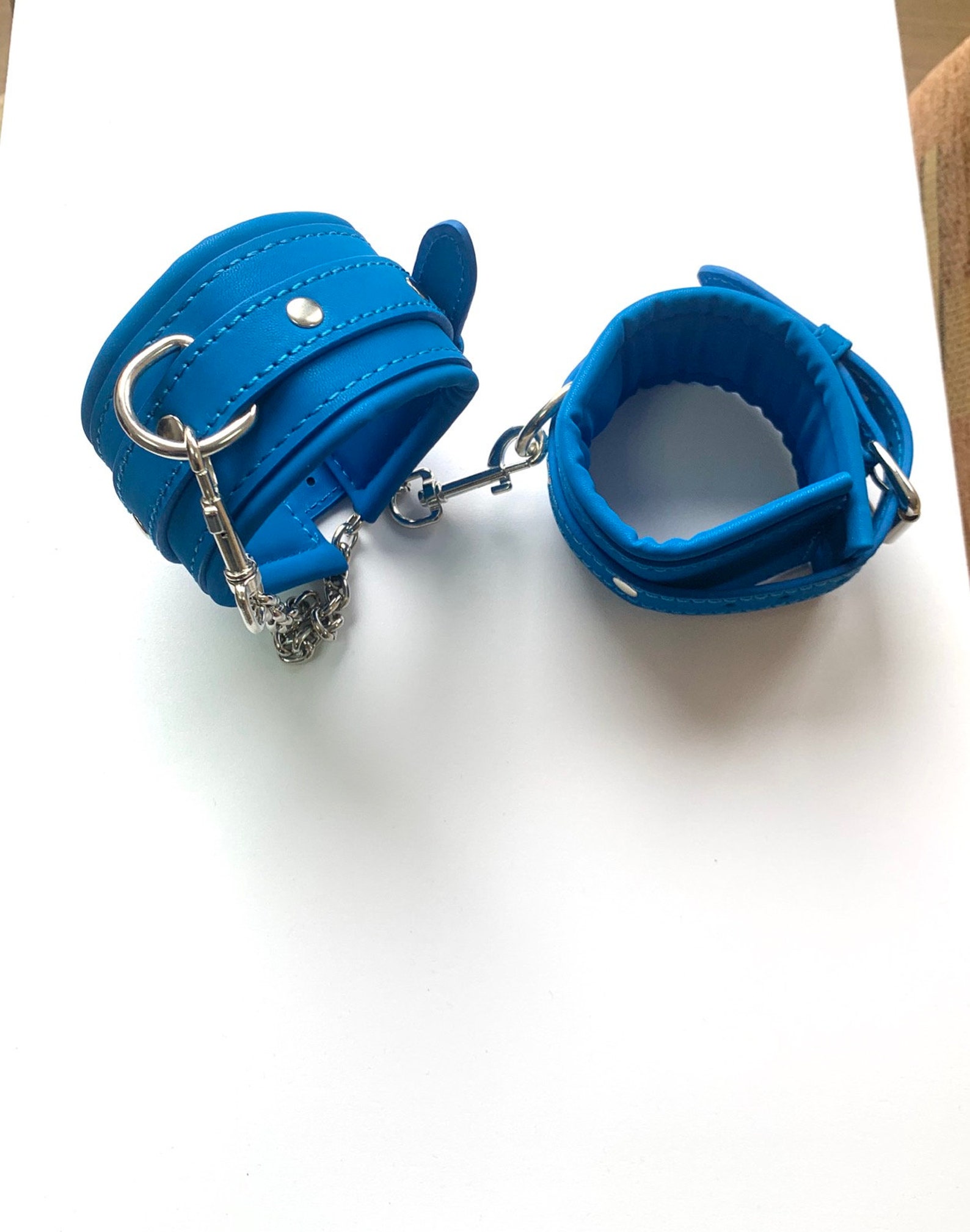 Blue Wave Handcuffs Wrist Cuffs Light Blue Handcuffs | Etsy