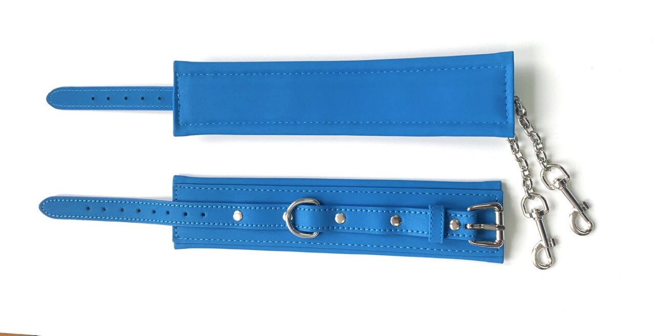 Blue Wave Handcuffs Wrist Cuffs Light Blue Handcuffs | Etsy