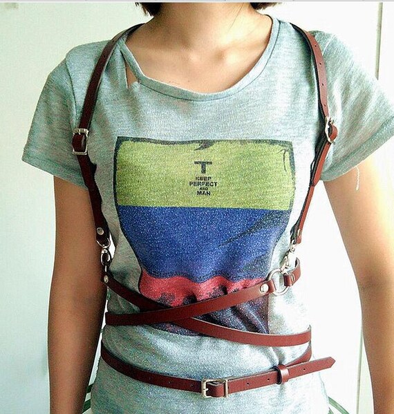 Items similar to Women leather harness | body harness | handmade ...