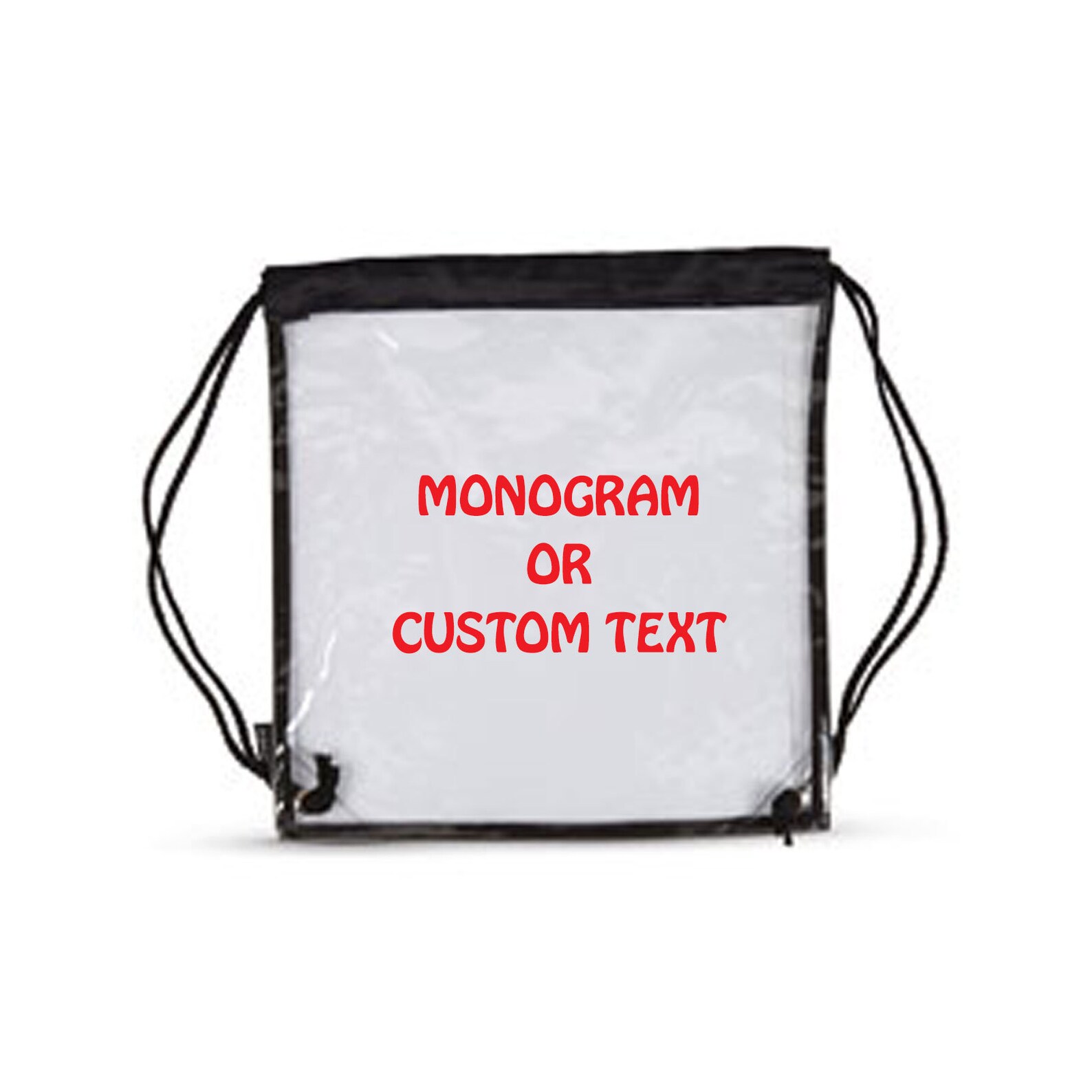 Custom Transparent Clear Event Security Stadium Drawstring Bag With ...