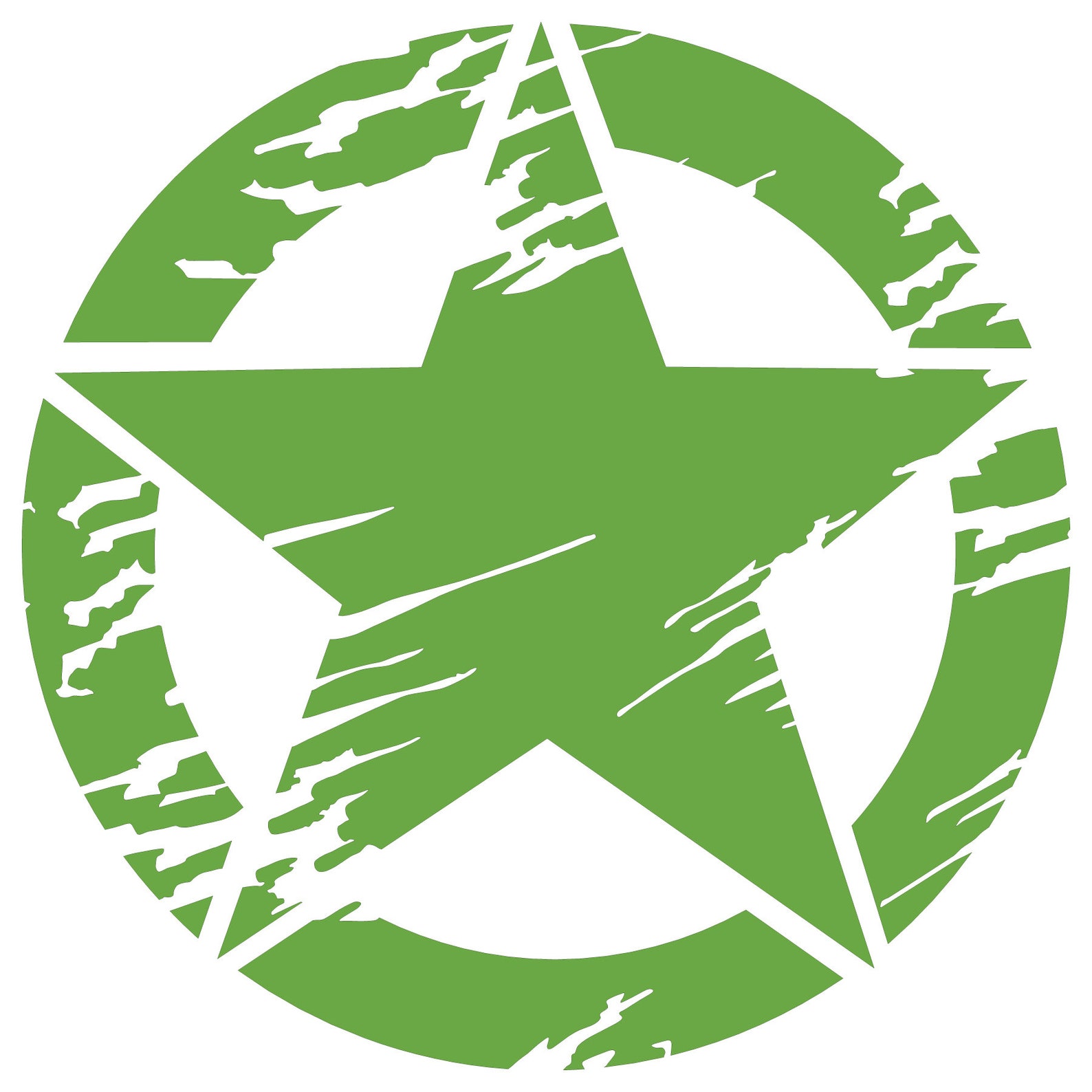 Distressed Army Star Vinyl Decal Sticker - Etsy