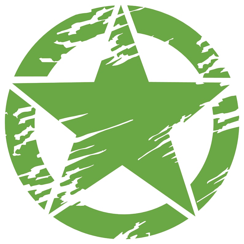 Distressed Army Star Vinyl Decal Sticker - Etsy