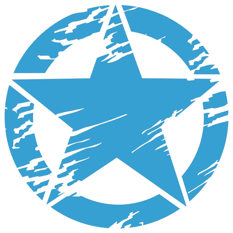 Distressed Army Star Vinyl Decal Sticker - Etsy