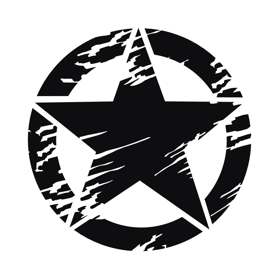 Distressed Army Star Vinyl Decal Sticker - Etsy