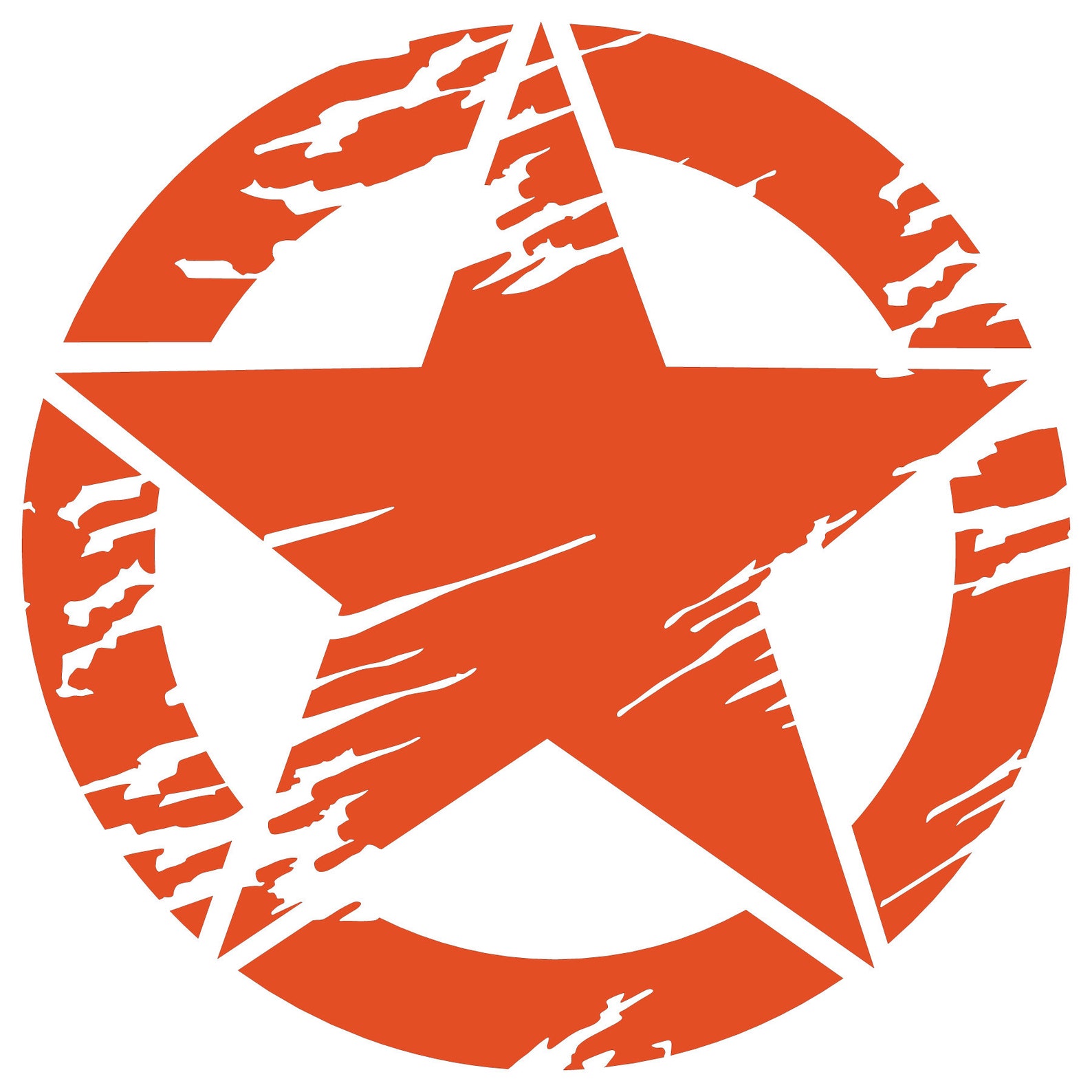 Distressed Army Star Vinyl Decal Sticker - Etsy