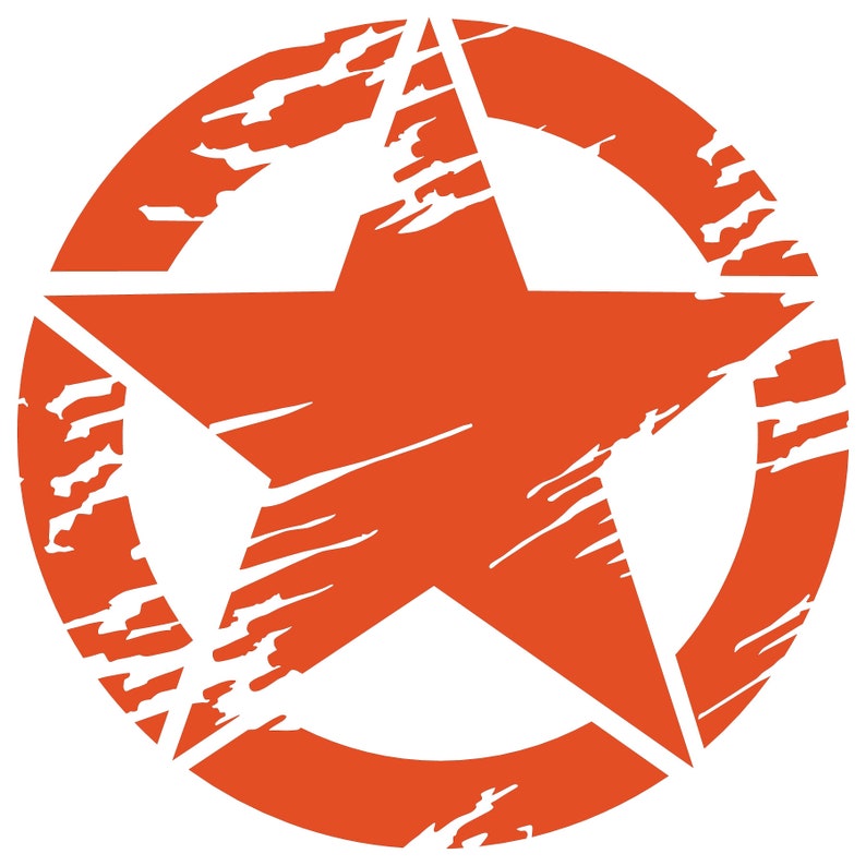 Distressed Army Star Vinyl Decal Sticker - Etsy