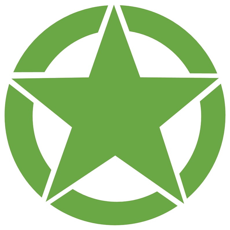 Army Military Star Vinyl Decal Sticker - Etsy