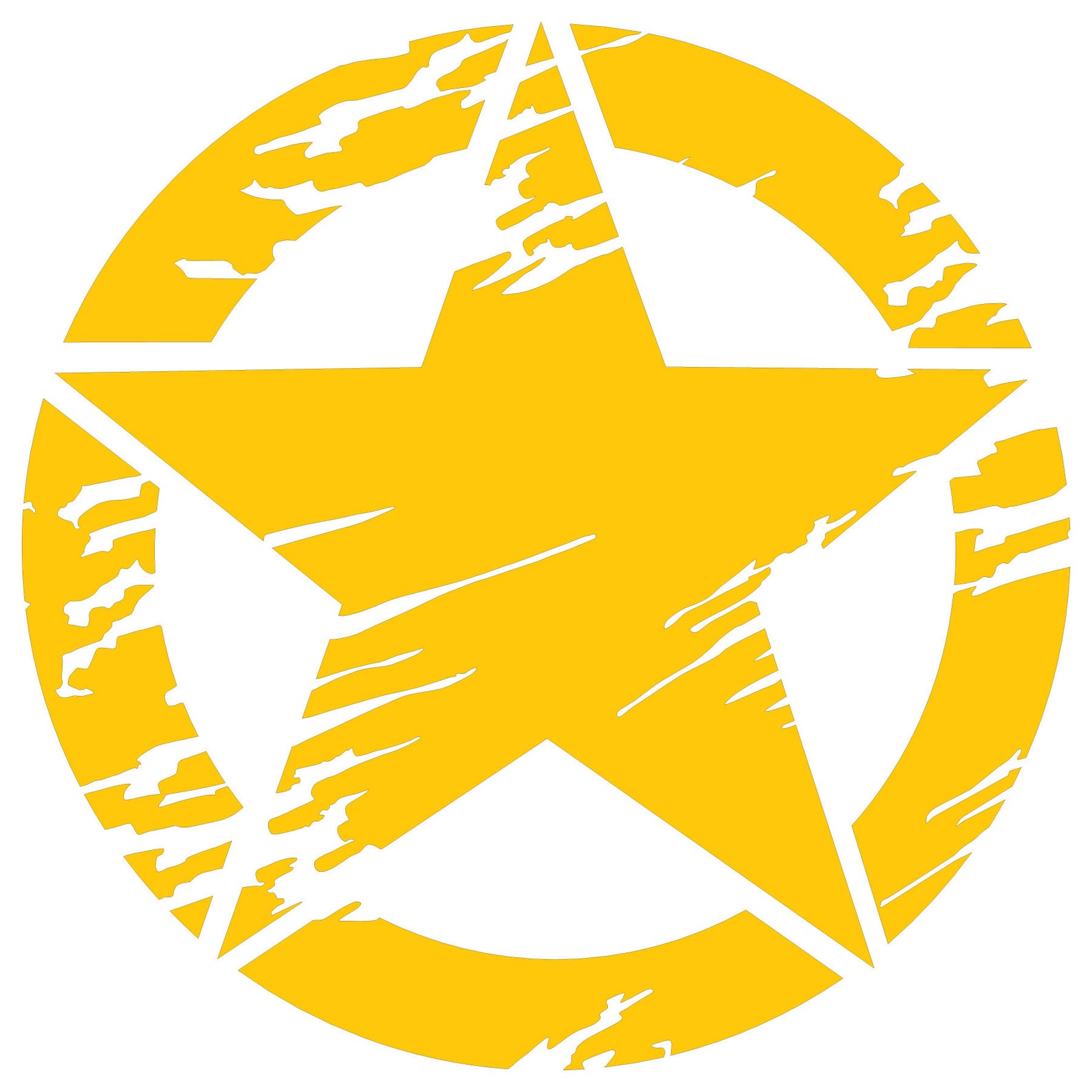 Distressed Army Star Vinyl Decal Sticker - Etsy