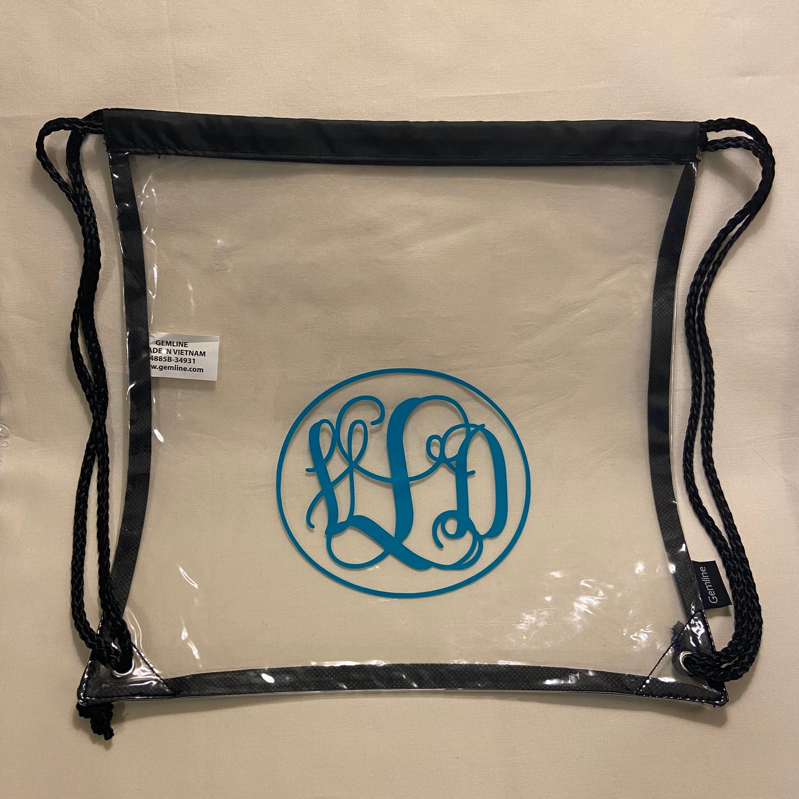 Custom Transparent Clear Event Security Stadium Drawstring Bag With ...