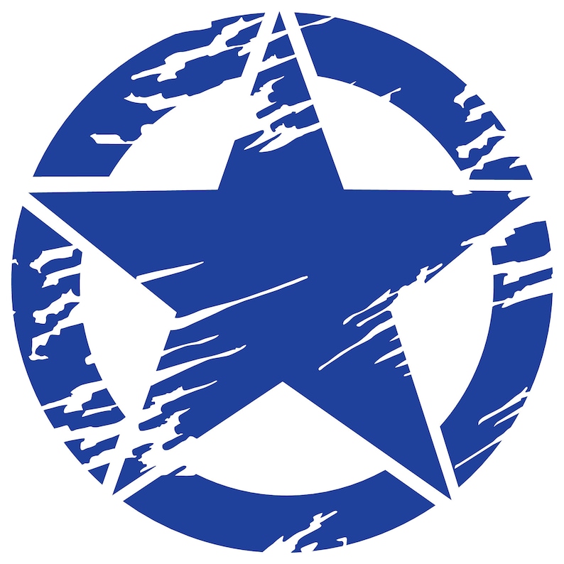Distressed Army Star Vinyl Decal Sticker - Etsy