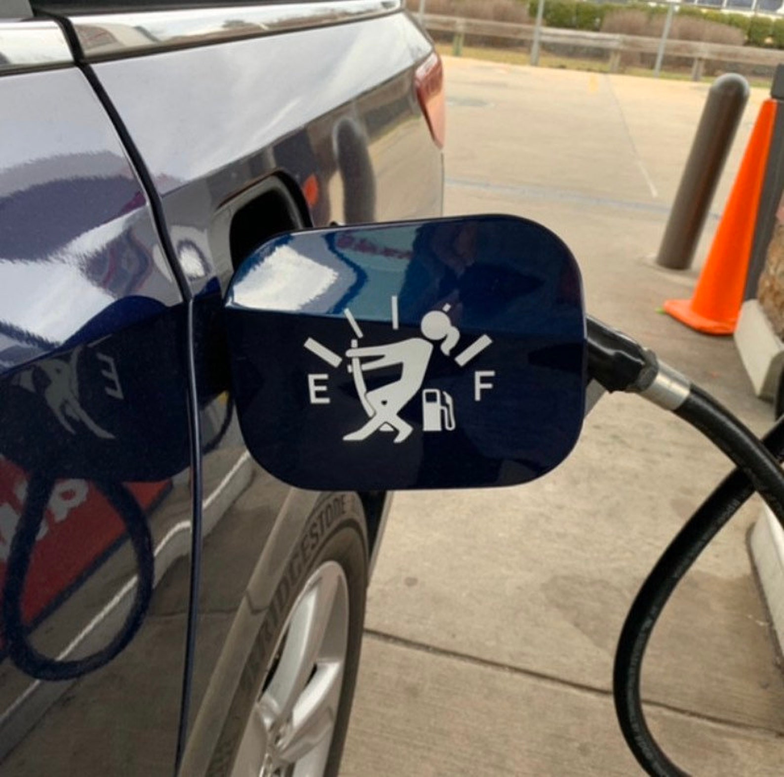 Girl Low Empty Full Gas Fuel Gauge Vinyl Decal Sticker for | Etsy