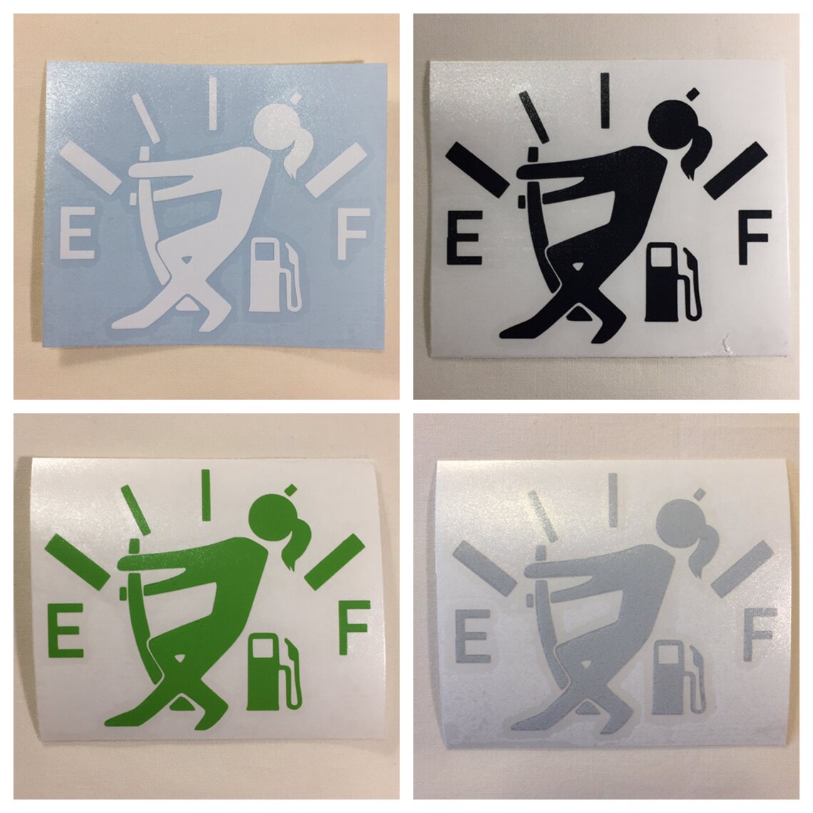 Girl Low Empty Full Gas Fuel Gauge Vinyl Decal Sticker for | Etsy