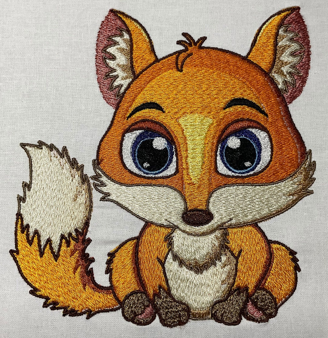 Baby Fox: Embroidery Design for Embroidery Machine - Etsy