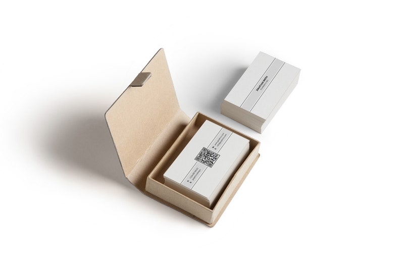 Simple QR Code Business Card Design Template - Photoshop Templates ...