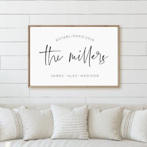 Family Name Sign - Etsy