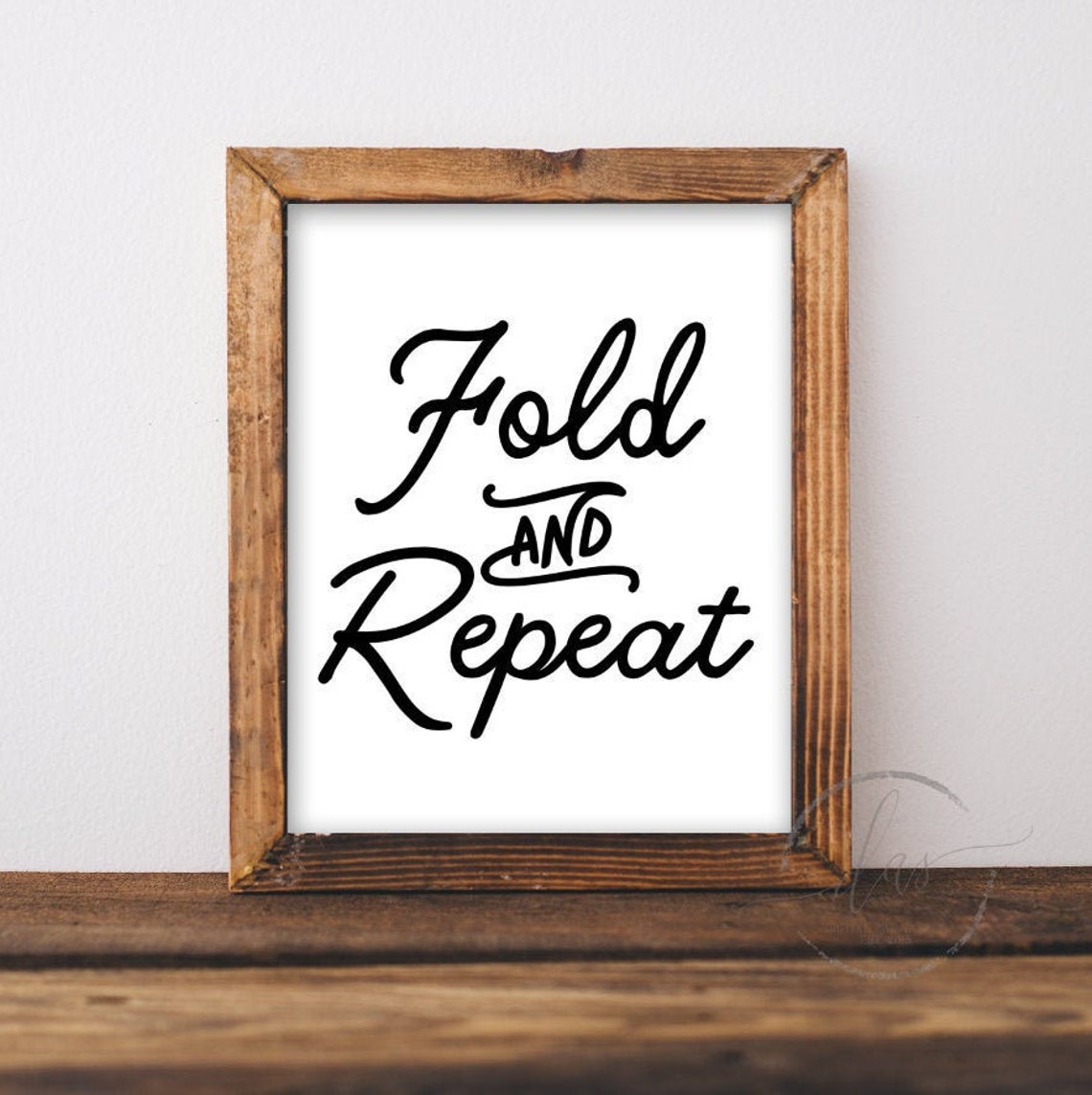 Fold & Repeat Printable Sign, Laundry Room Print, Bathroom Sign ...