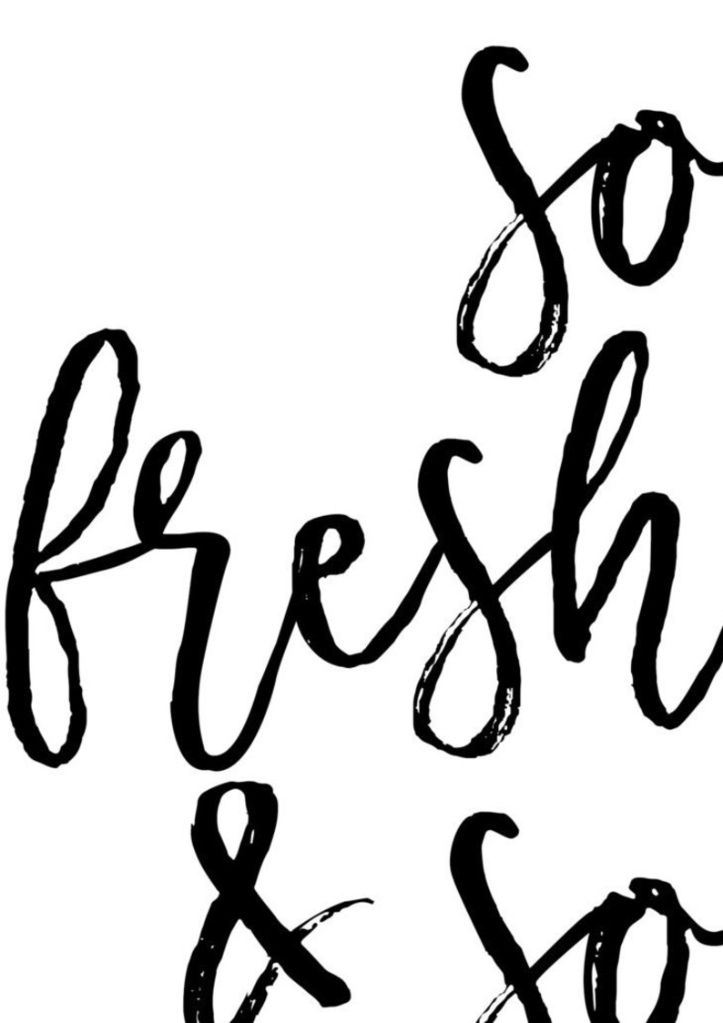 So Fresh and so Clean Printable, Minimalist Bathroom Decor (digital ...