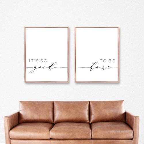 It's so Good to Be Home Printable Sign Set Bedroom Quote - Etsy