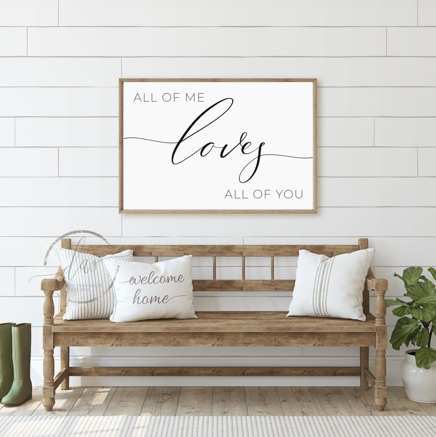 All of Me Loves All of You Printable Dining Room Sign Decor | Etsy