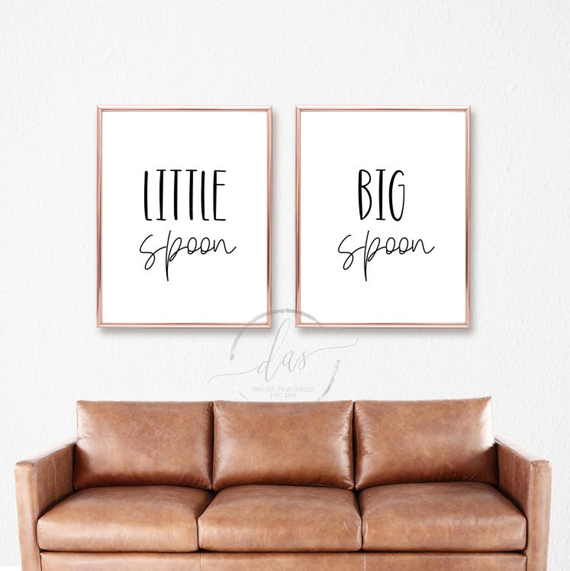Big Spoon Little Spoon Printable Sign Set Matching Bedroom - Etsy