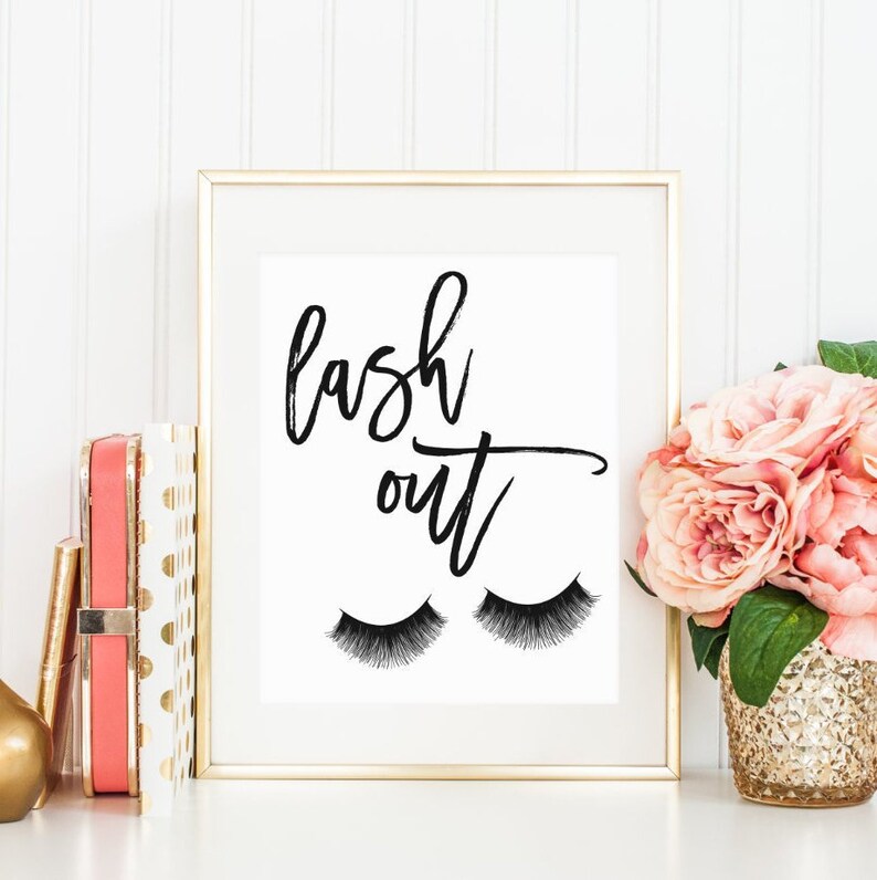 Lash Out Eyelash Printable Mascara Makeup Print Wall Art - Etsy