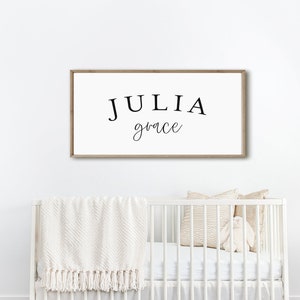 Custom Name Printable, Over Crib Name Sign, Nursery Decor, Modern Name ...