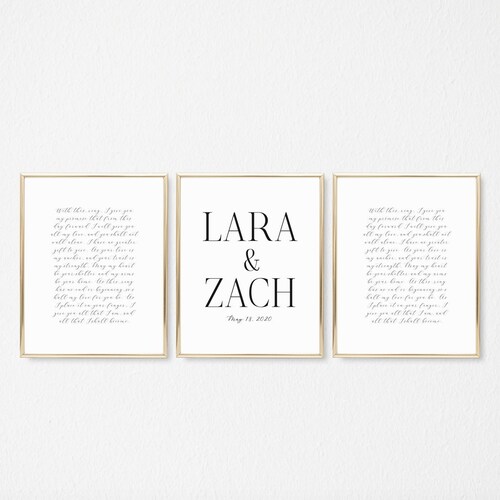 Our Vows Printable Sign Set Wedding Vows Decor Prints - Etsy