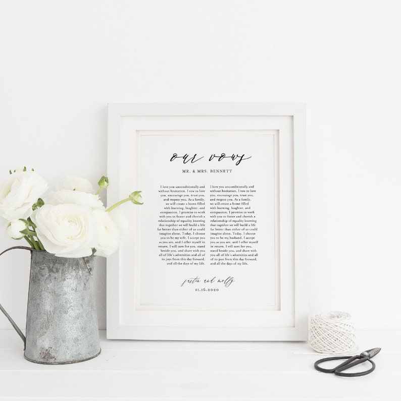 Our Vows Printable Sign Set Wedding Vows Decor Prints - Etsy