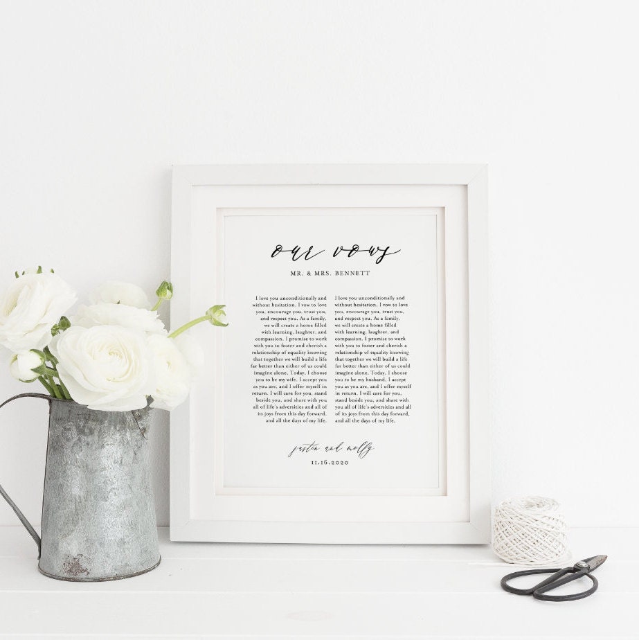 Our Vows Printable Sign Set Wedding Vows Decor Prints - Etsy