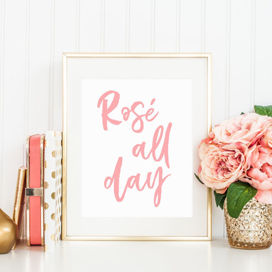 Rose All Day Printable Sign Kitchen Print Wine Quote - Etsy