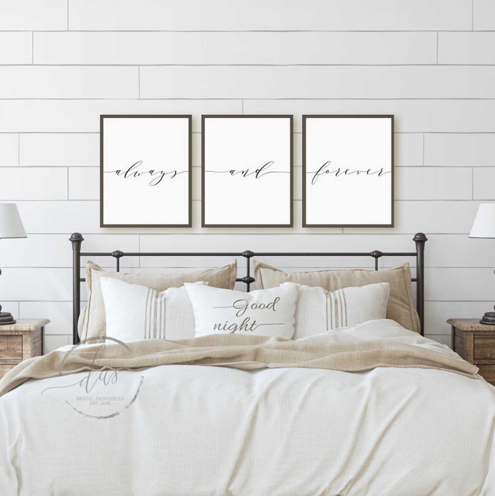 Always and Forever Printable Sign Set Matching Love Prints | Etsy