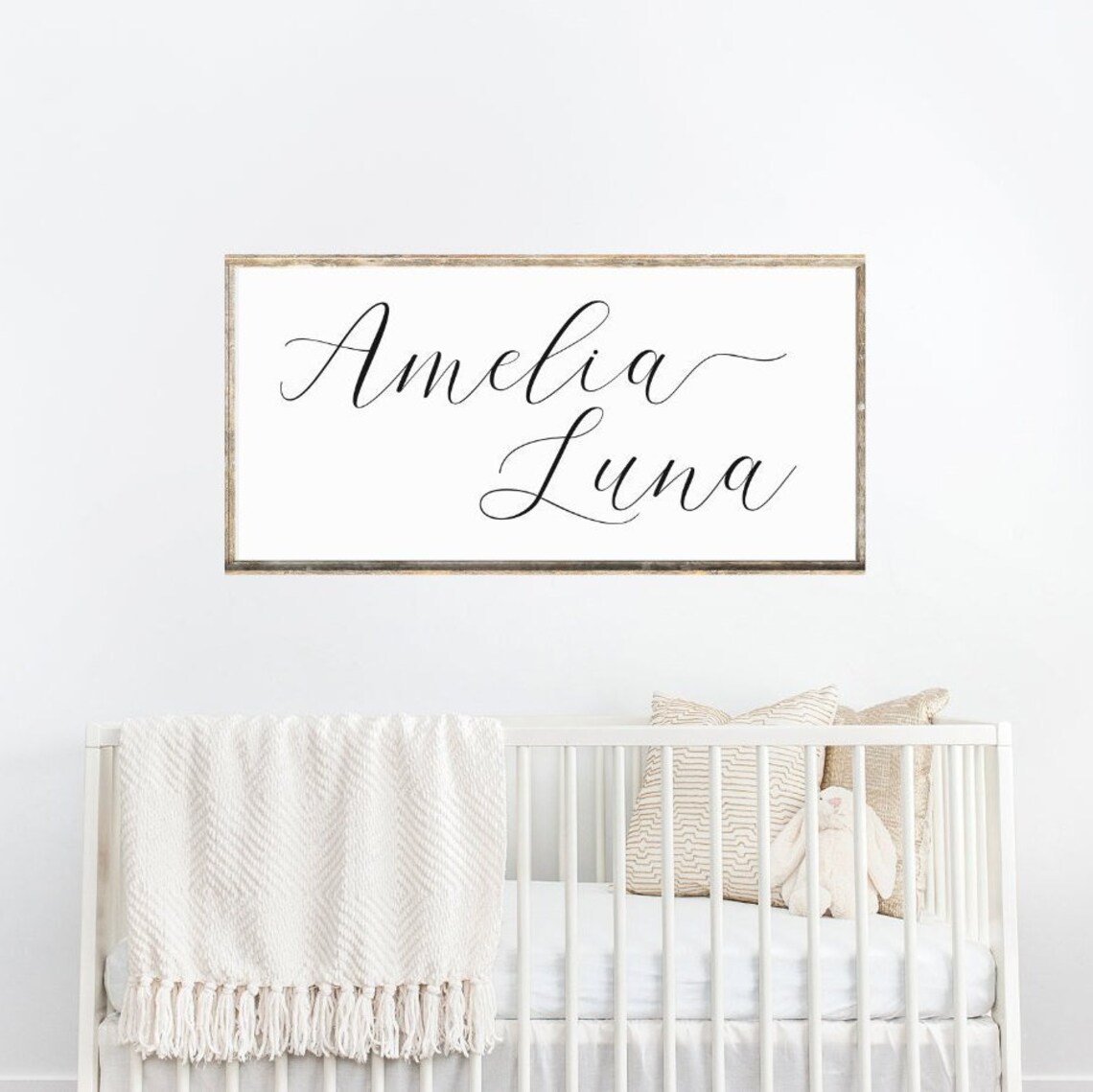 Baby Name Nursery Printable First and Middle Name Bedroom - Etsy