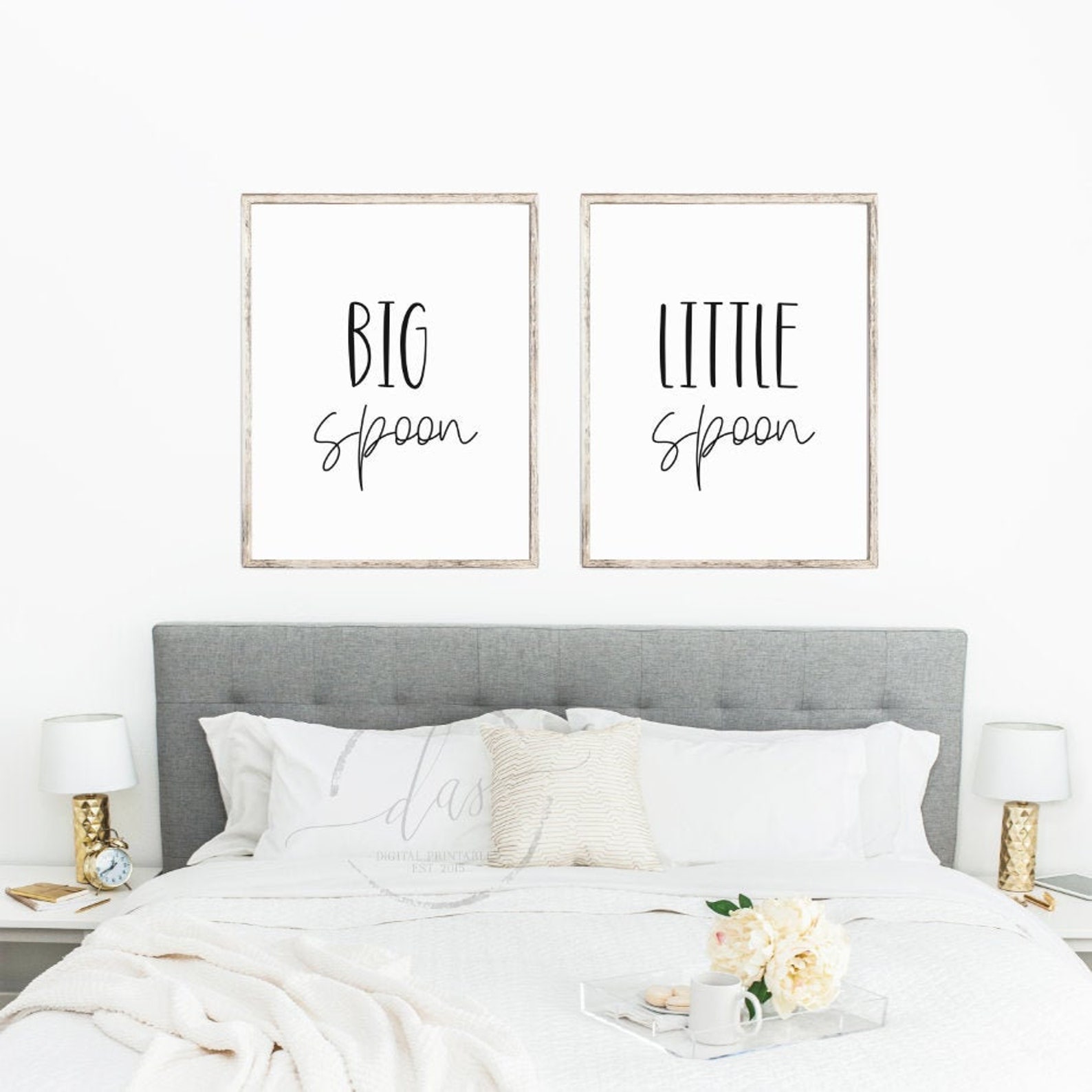 Big Spoon Little Spoon Printable Sign Set Matching Bedroom - Etsy