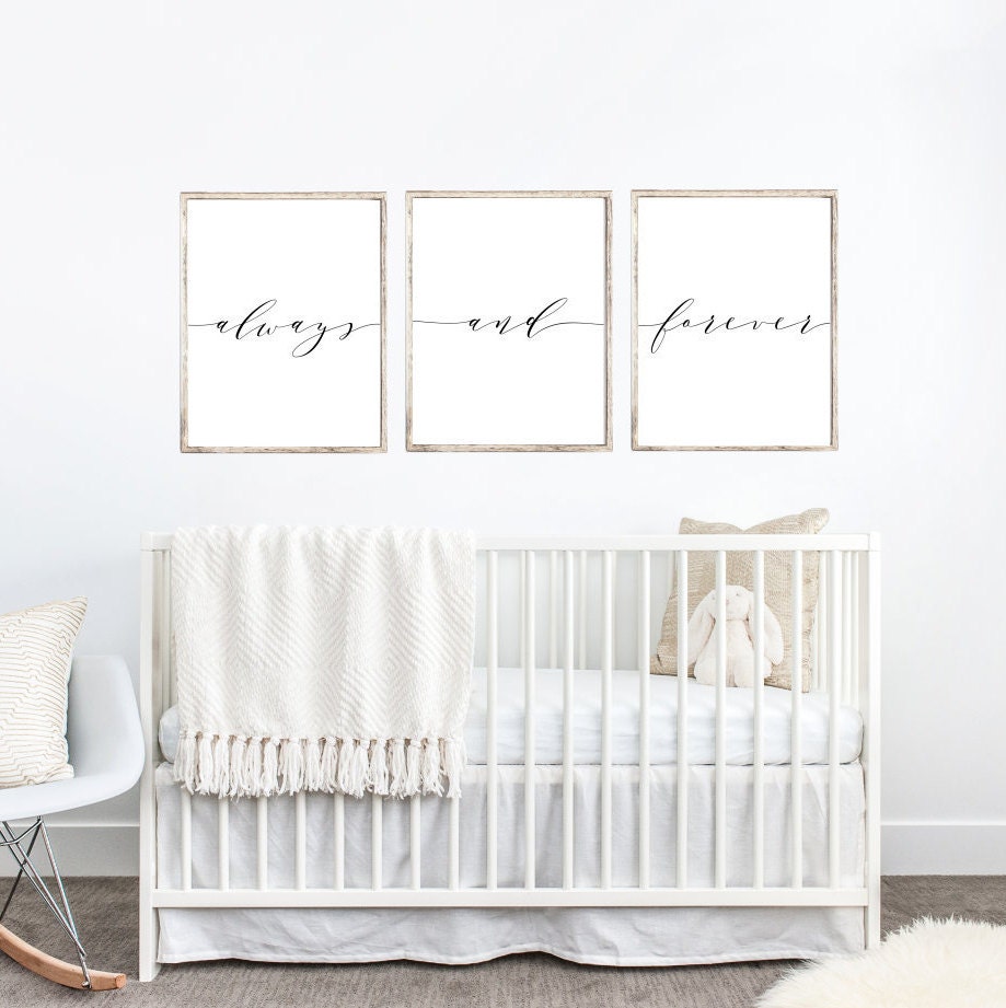Always and Forever Printable Sign Set Matching Love Prints | Etsy