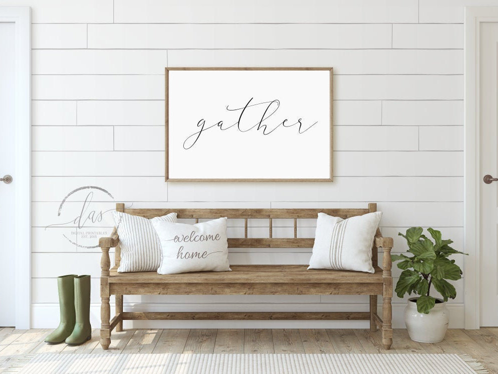 Gather Printable Sign Living Room Print Decor Dining Room | Etsy