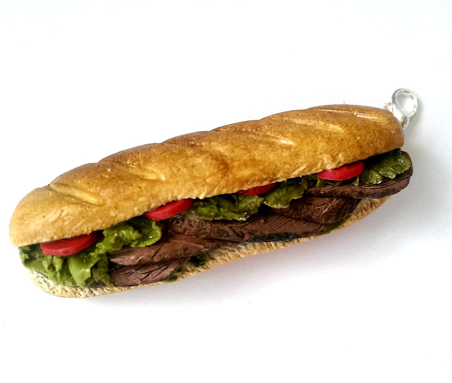 Sandwich Charm Food Jewelry Sandwich Necklace Foodie Gift | Etsy