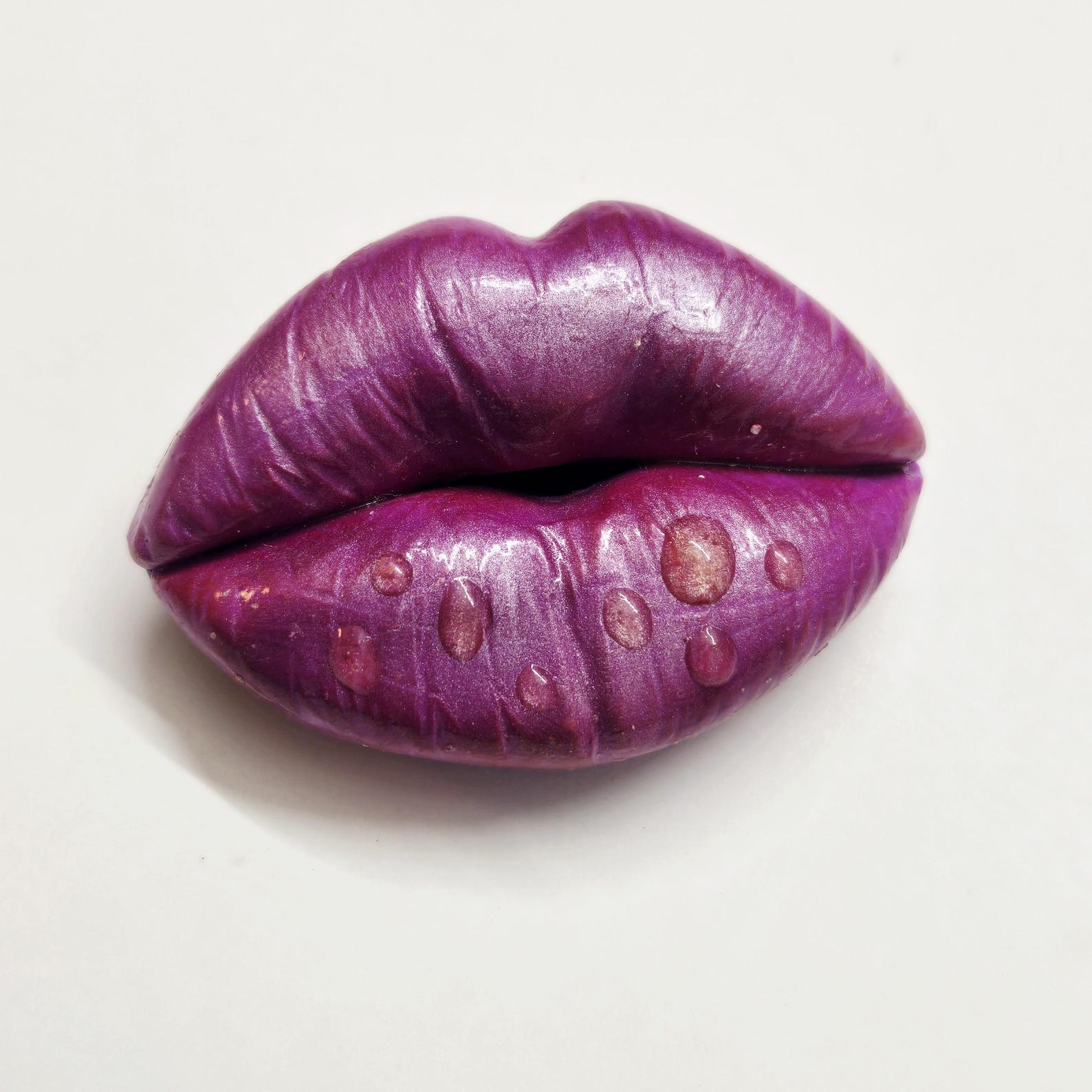 Lips Brooch - Metallic Purple Lip Brooch, Unique Brooch, Lapel Pin - Etsy