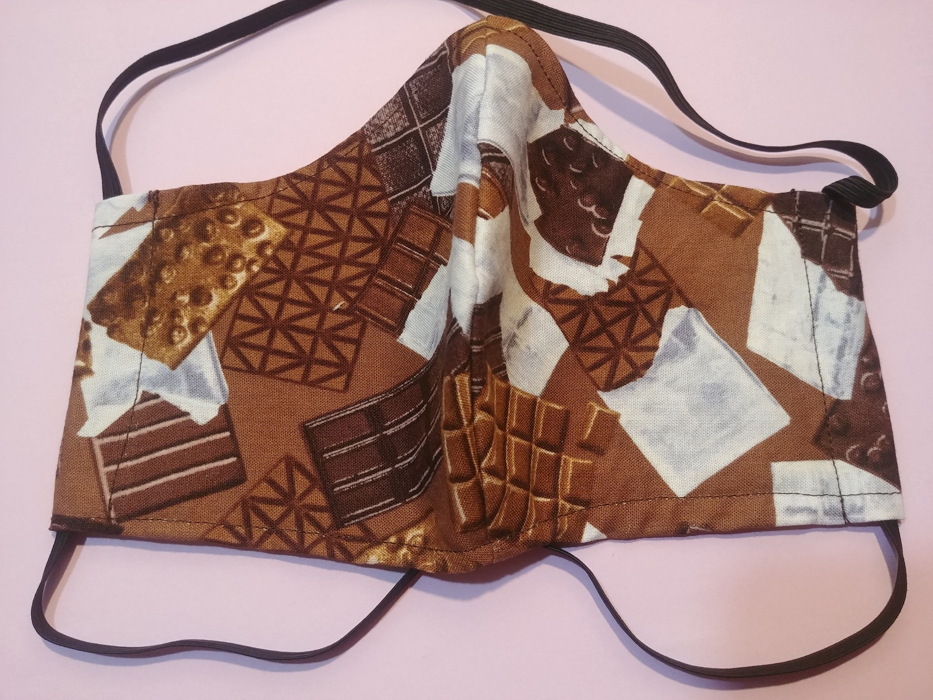 Chocolate Bars Face Mask With Filter Pocket / Medium Adult - Etsy