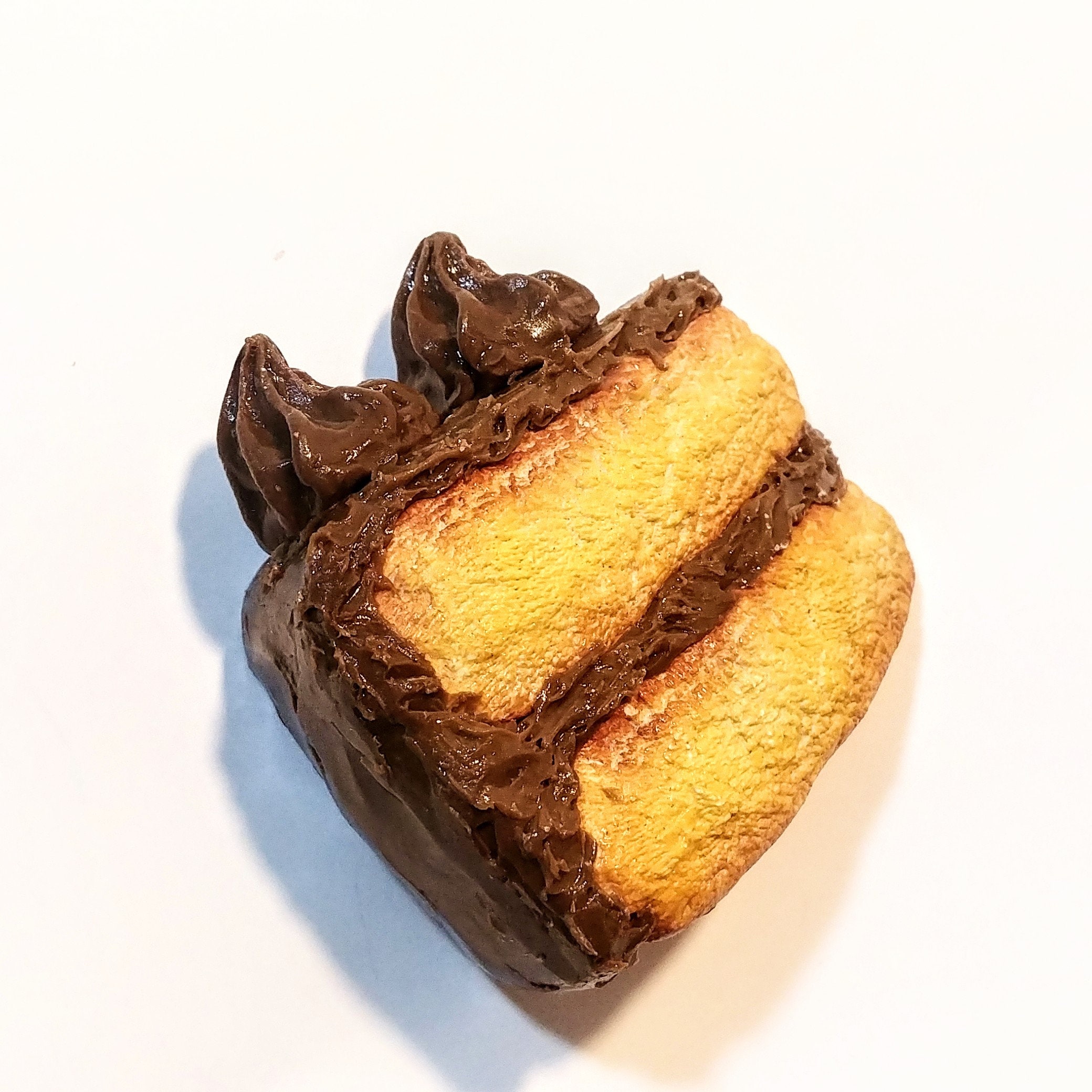 Chocolate Frosted Cake Slice Magnet , Miniature Polymer Clay Fake Food ...