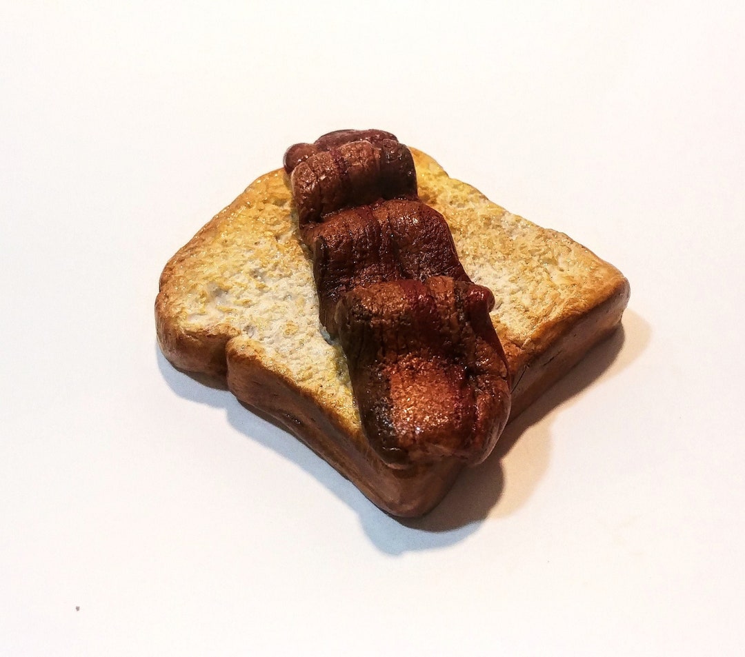 Miniature Bacon on Toast Magnet, Food Magnets Cute Fridge Magnets ...