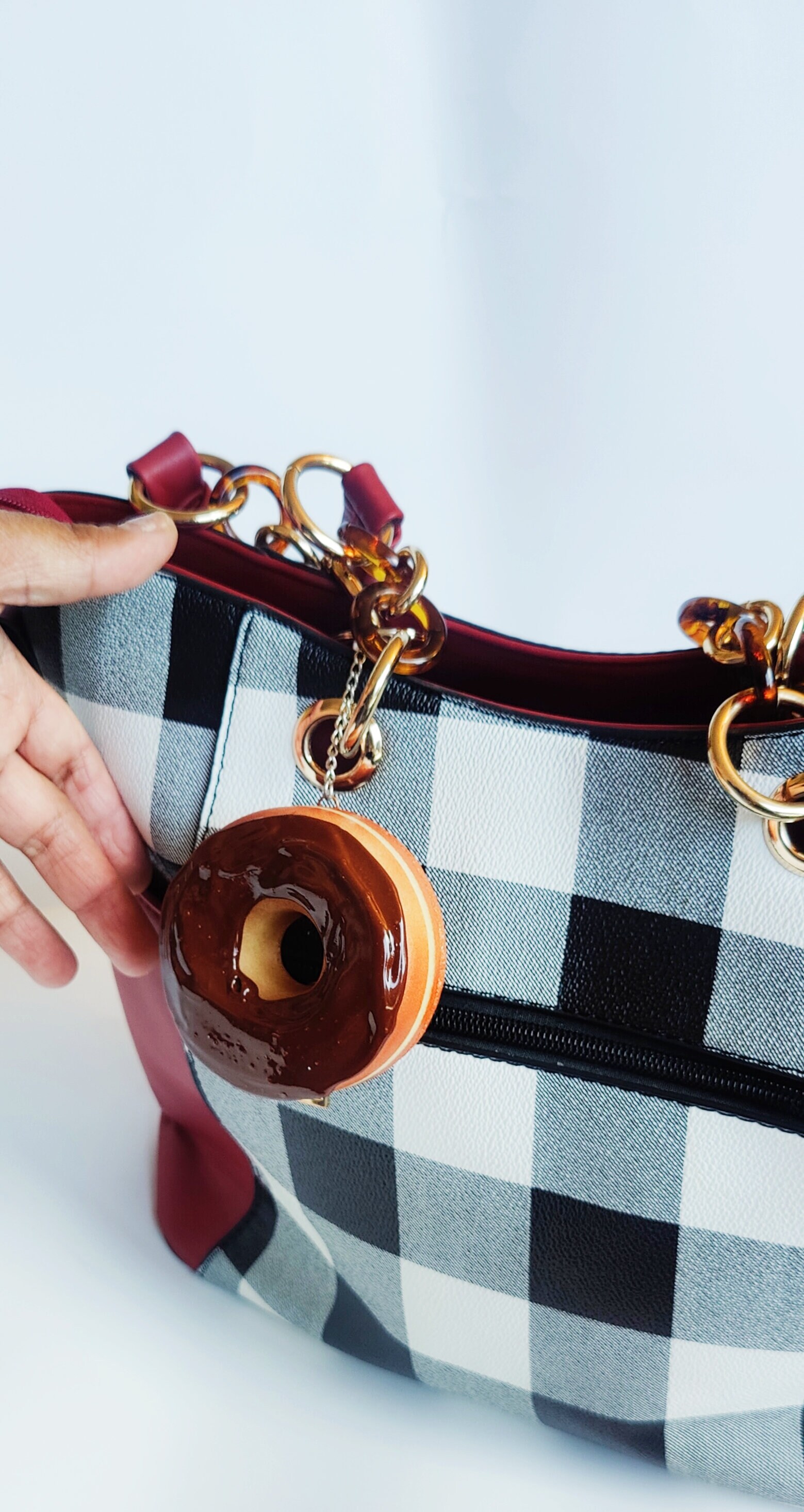 Large Glazed Donut Keychain Fake Food Charm Foodie Gift - Etsy