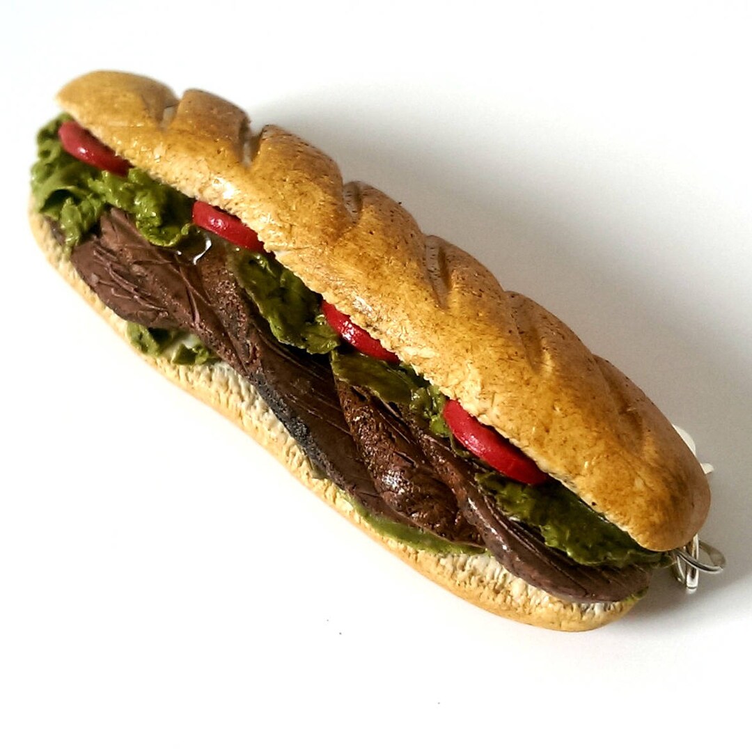 Sandwich Charm Food Jewelry, Sandwich Necklace, Foodie Gift, Planner ...