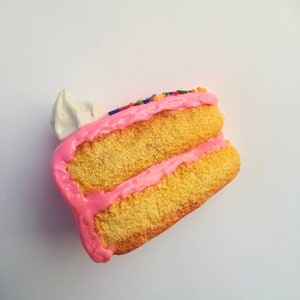 Slice of Cake Magnet, Miniature Polymer Clay Fake Food Magnets, Unique ...
