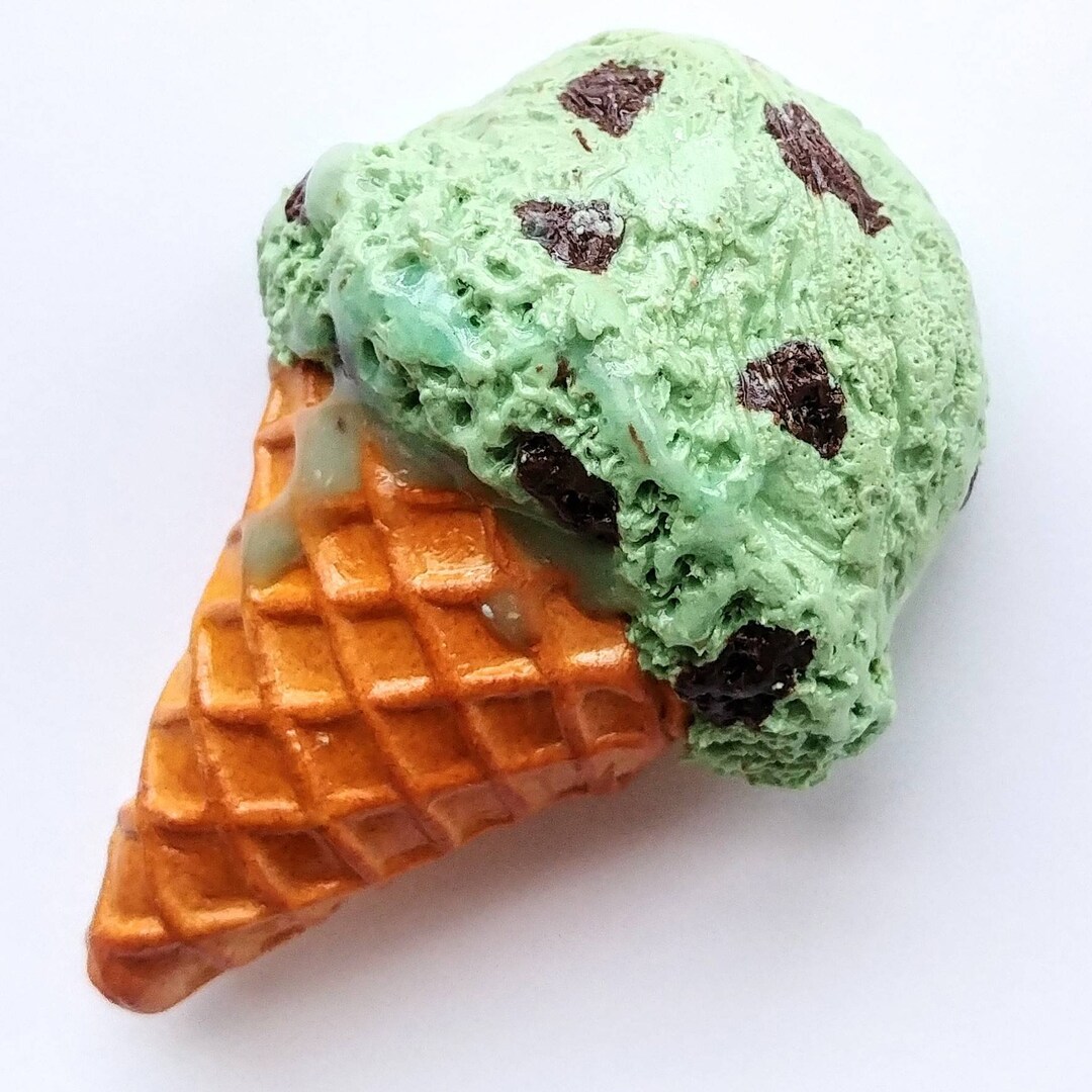 Chocolate Mint Ice Cream Magnet- Refrigerator / Magnetic Bulletin Board ...