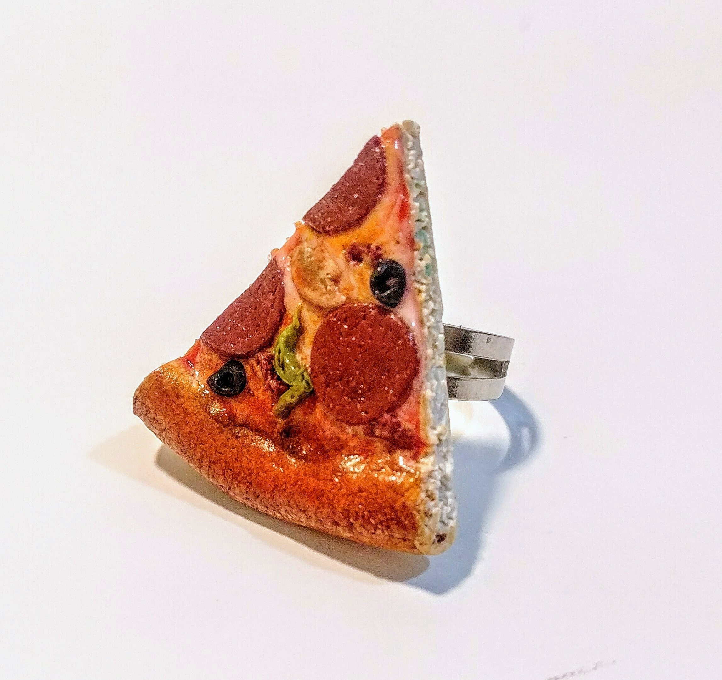Supreme Pizza Ring Pizza Slice Ring Statement Ring// Food | Etsy
