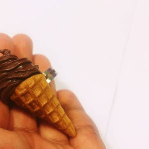 Soft Serve Swirl Ice Cream Ring, Novelty Ring Food Charms, Polymer Clay ...