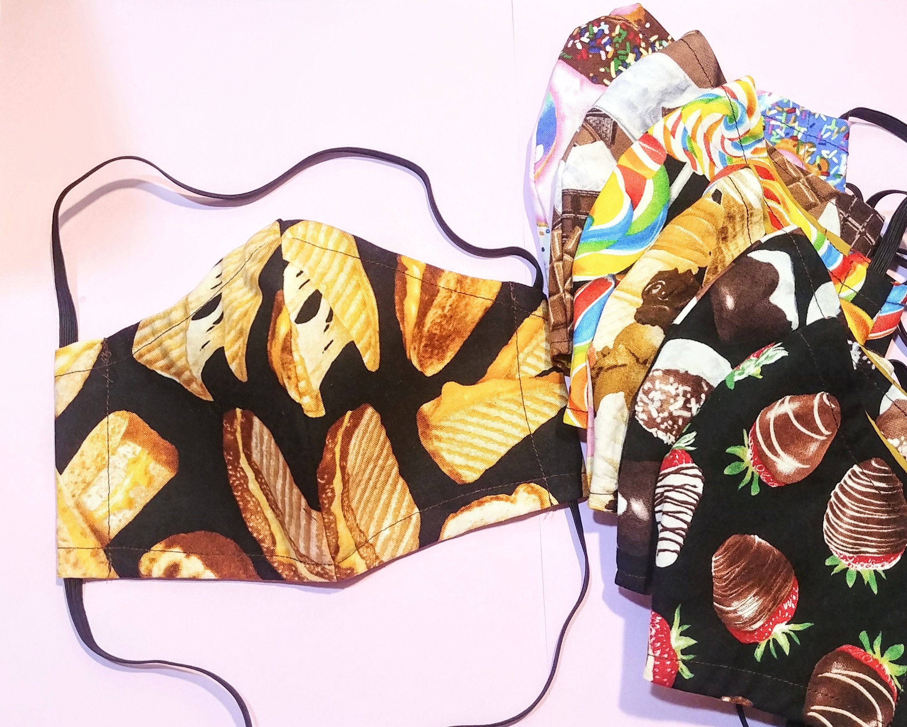 Chocolate Bars Face Mask With Filter Pocket / Medium Adult - Etsy